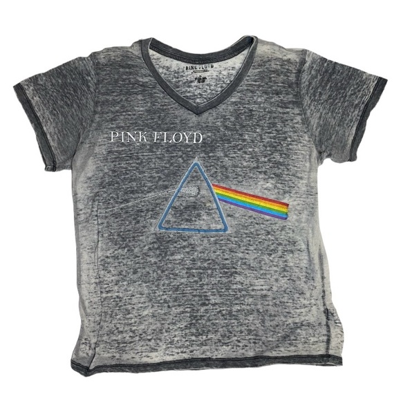 Pink Floyd | Shirts | Pinkfloyd Rainbowprism Shirt Ml Black Acidwash ...